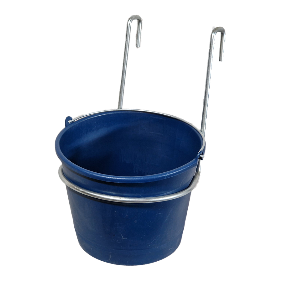 5L Bucket Feeder Hanging Trough Hoof Proof Galvanised Ring Sheep ...