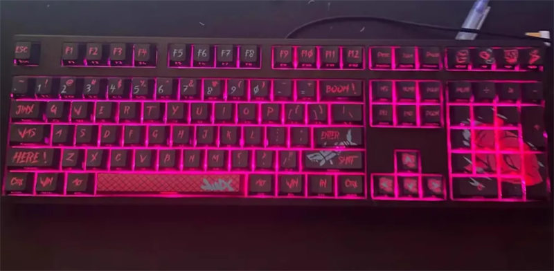 League of Legends Jinx PBT Mechanical keyboard keycaps 123keys Cherry ...