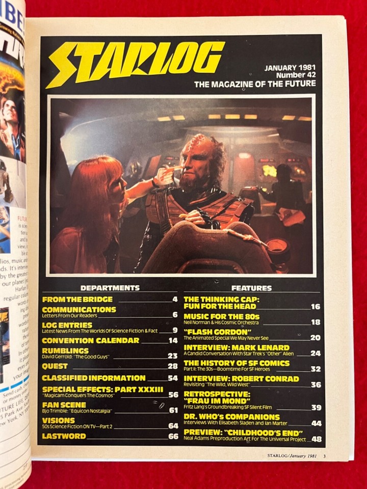 Starlog Magazine #42 Jan 1981 Mark Lenard Klingon Commander Cover (FN+ ...
