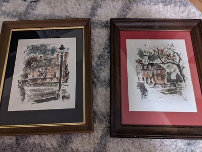 TWO John Hayman Framed "The Capitol" and "Governor's Palace ...