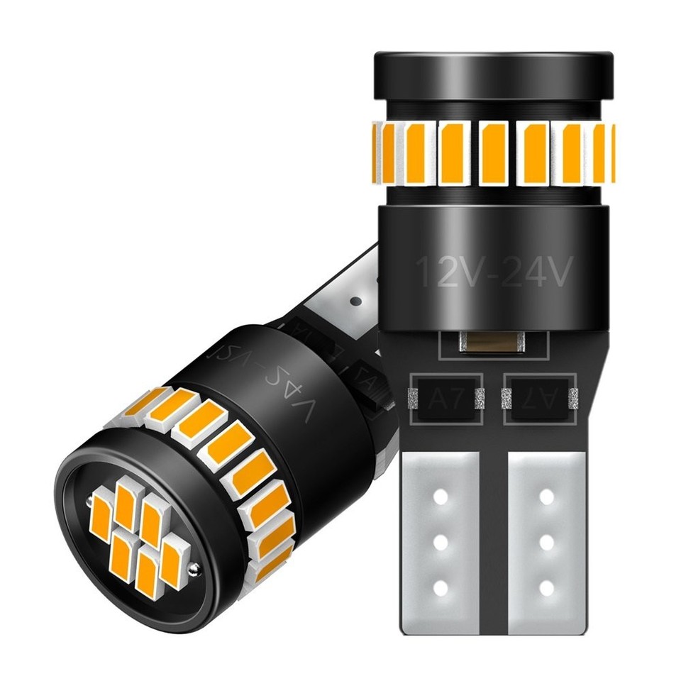 2X Canbus No Error Amber Yellow 194 168 921 Side License Marker Replace ...
