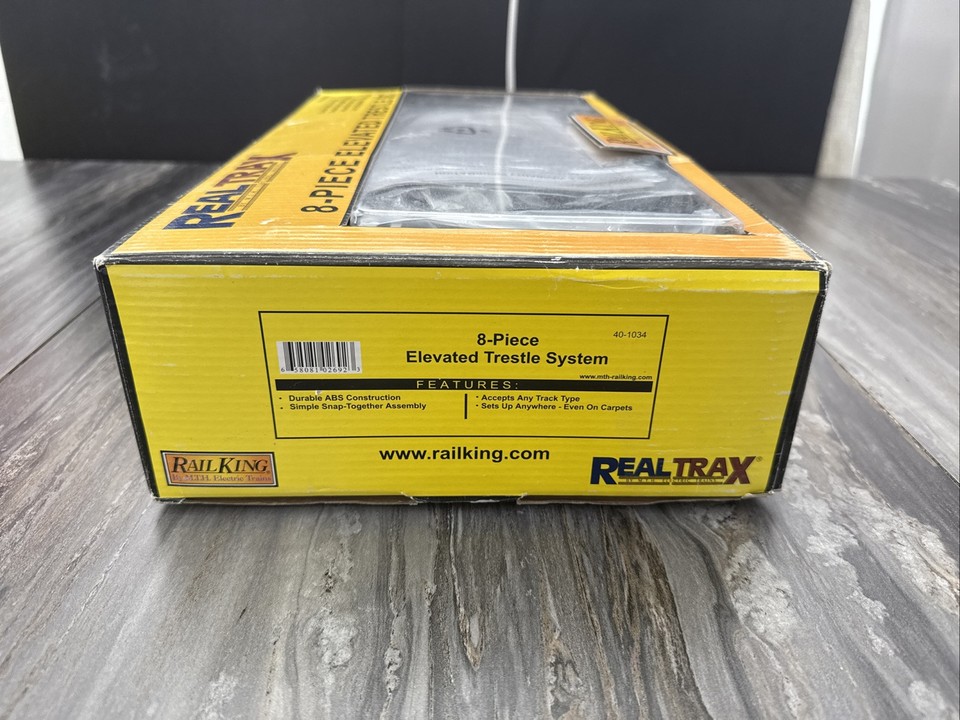 MTH 40-1034 O RealTrax Elevated Trestle Set (Pack of 8) LN/Box J.328 ...
