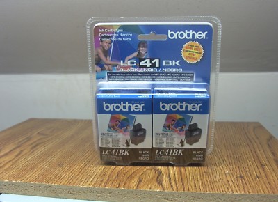 NEW SEALED BROTHER 2 PACK LC41BK BLACK INK CARTRIDGES | eBay