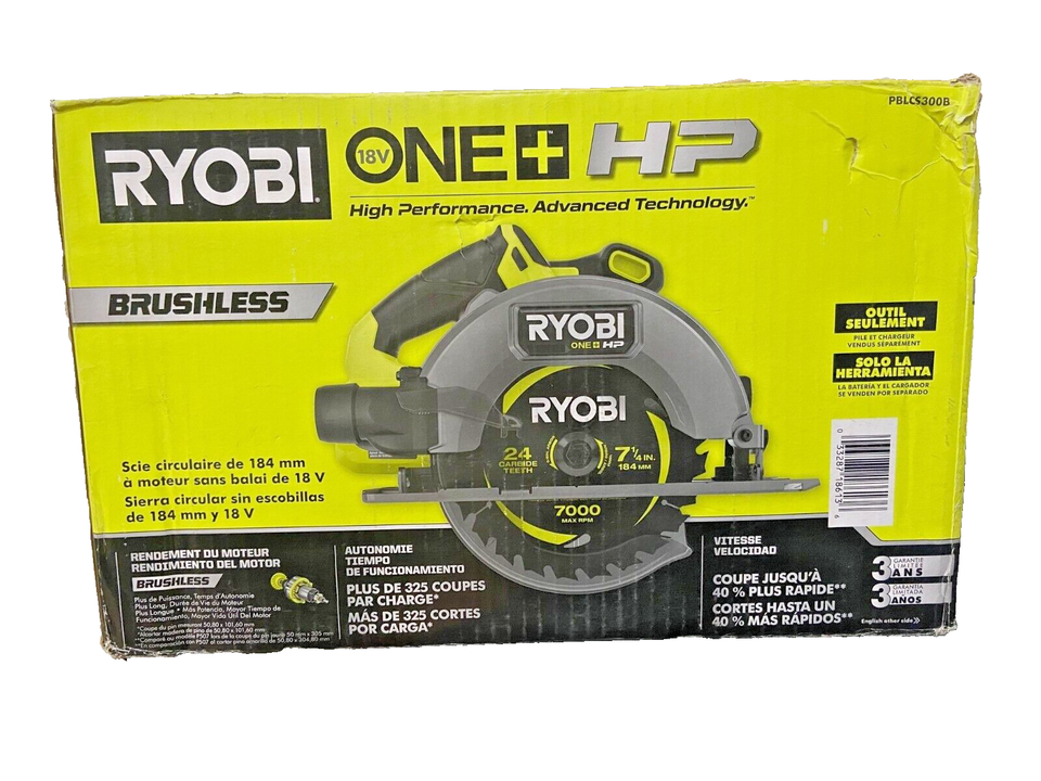 Ryobi 18V Brushless Cordless 7-1/4 in Circular Saw (Tool Only ...