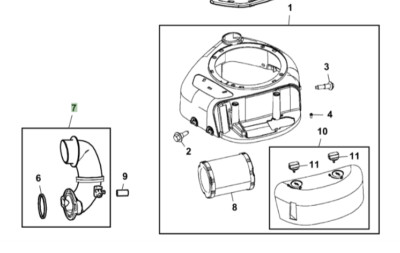 Genuine John Deere X116R Ride On Mower Intake Manifold Elbow MIA11993 ...