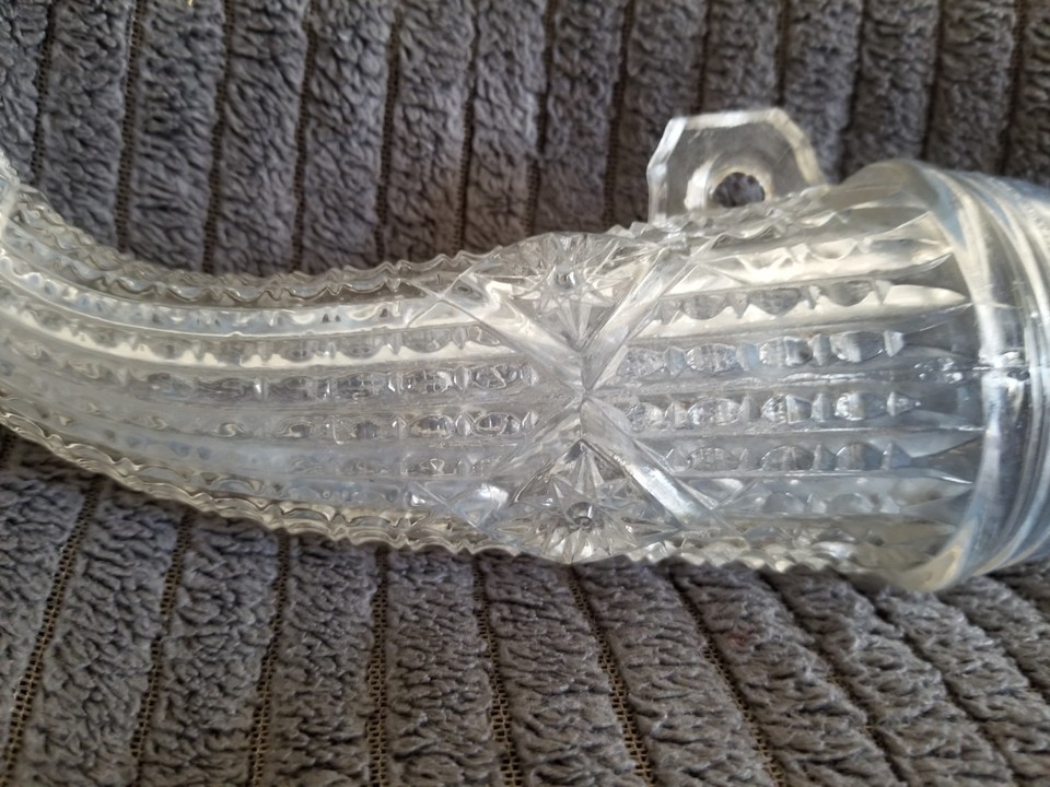 RARE ANTIQUE HORN OF PLENTY WHISKEY FLASK FOUST DISTILLERY GLEN ROCK PA ...