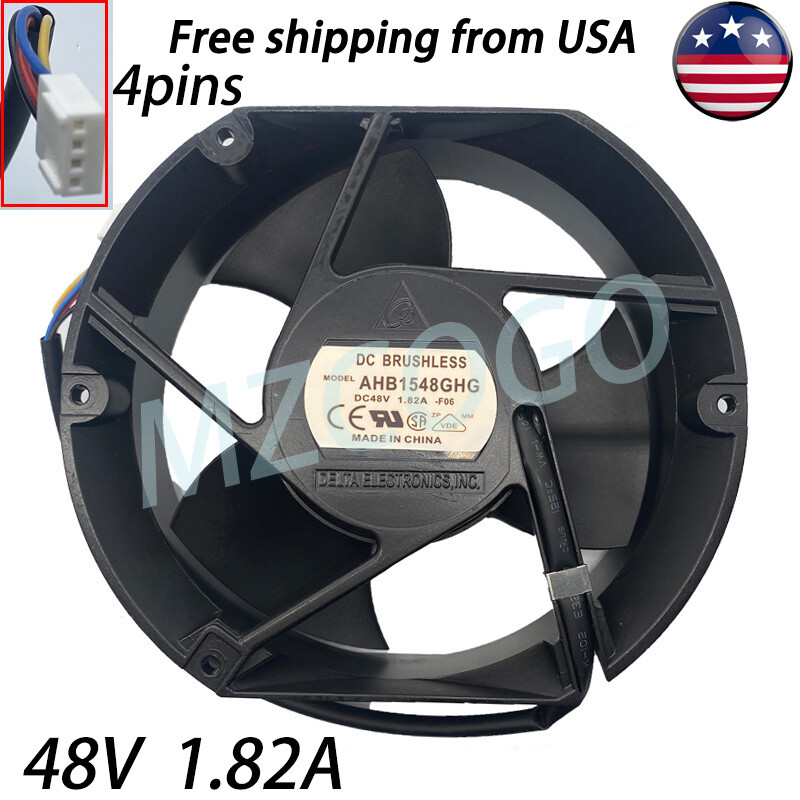 Axial Cooling Fan 48VDC For Delta AHB1548GHG-F06 172*150*51MM AC 1.82A ...
