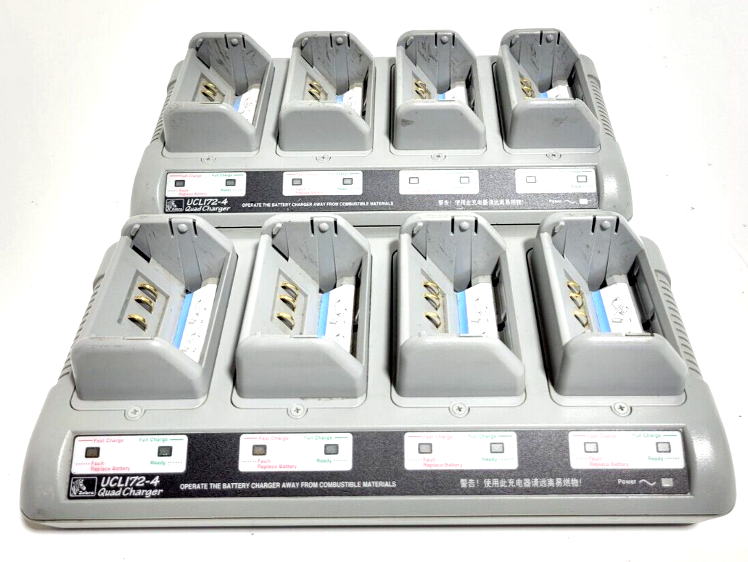 LOT OF 2 - ZEBRA UCLI72-4 AT16305-8 QUAD CHARGER | eBay