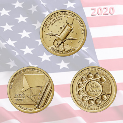 🇺🇸 2020 American Innovation Program, 3 Coins, US $1 Dollar, USA Mint ...