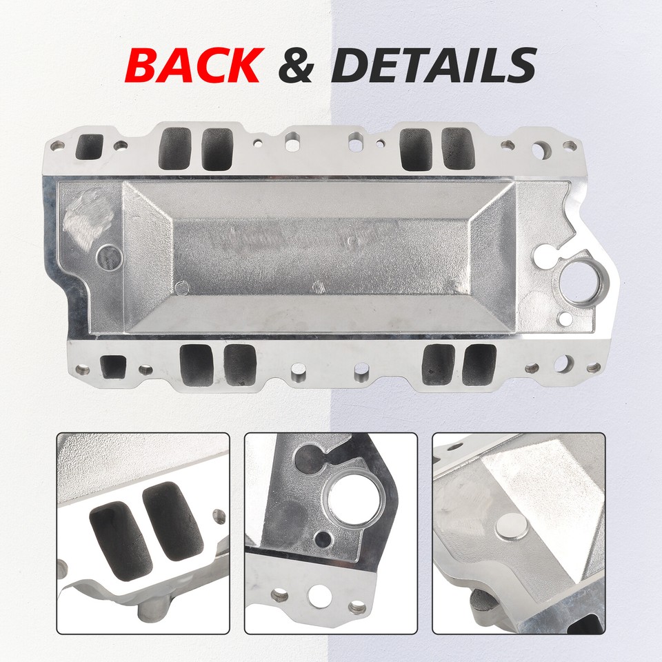 Polished Small Block SBC Chevy 350 400 Dual Plane Intake Manifold 1956 ...