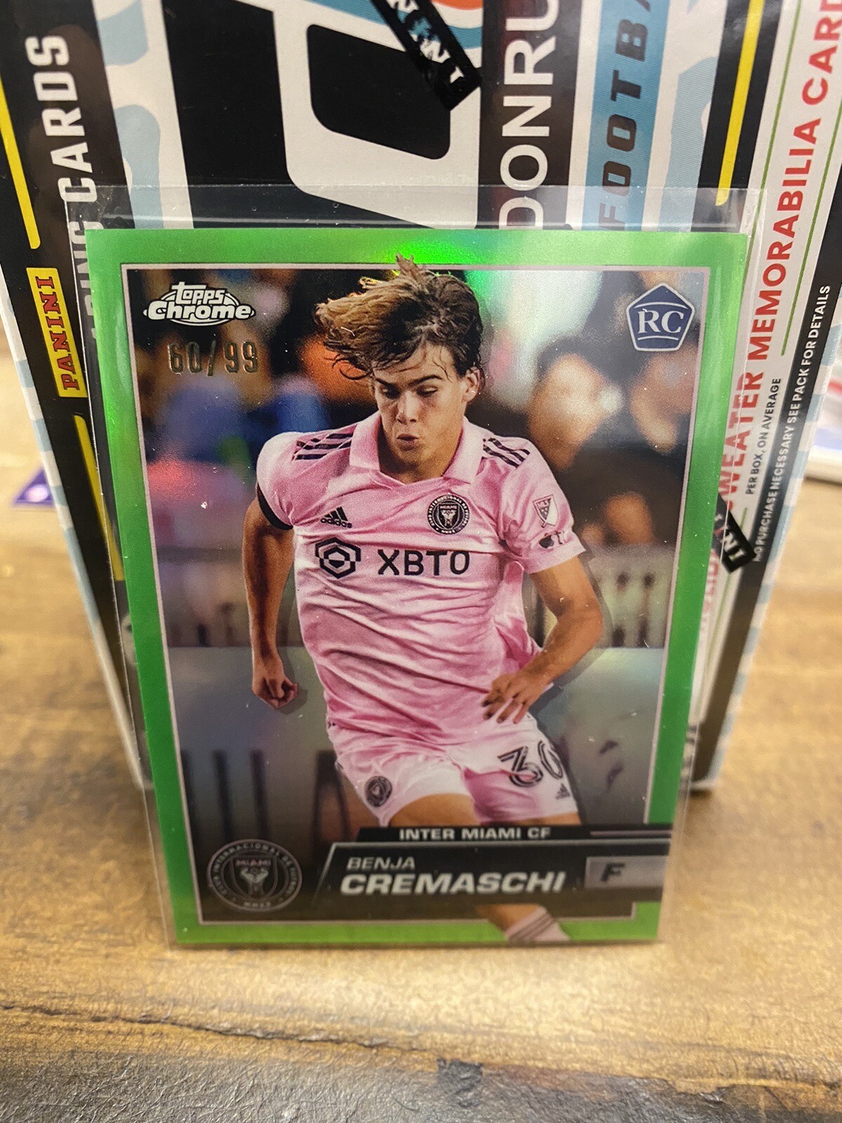 Benja Cremaschi 2023 Topps Chrome MLS Green Refractor /99 Inter Miami ...
