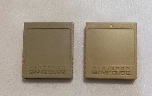 Official Nintendo GameCube 59 Block Grey Memory Card Set WORN DOL-008 ...
