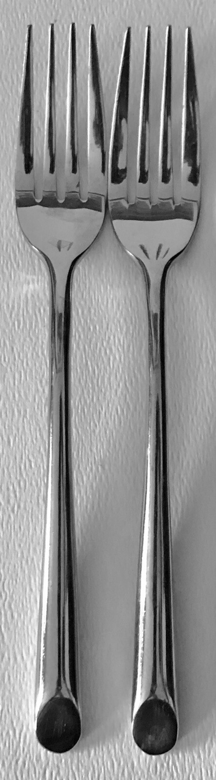 Towle WAVE Stainless Steel 18/10 Tapered Angled Tip Dinner FORK x2 ...