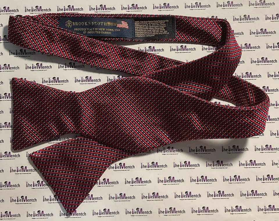 Brooks Brothers Beautiful Red Design Self Tie Butterfly Bow Tie Silk ...