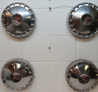 Used OEM Mopar Set of 4 10" Dog Dish Hubcaps 1957-1962 AMC Rambler ...