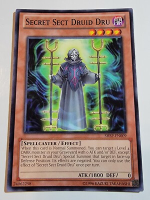 Secret Sect Druid Dru - SHSP-EN009 Common Unlimited Yugioh | eBay