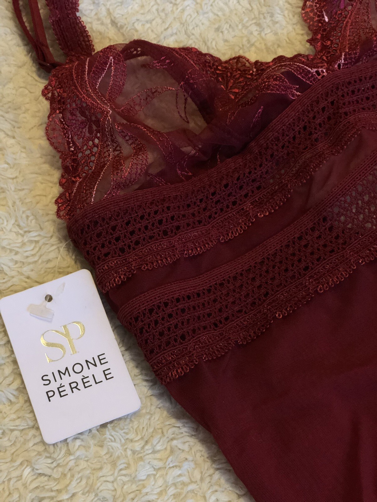 Simone Perele Bodysuit Red Kiss Vintage Lace Luxury Lingerie Sexy ...