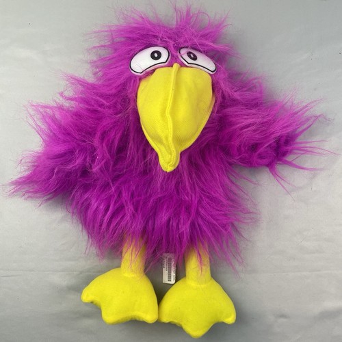 Purple Bird Hayes Hand Puppet Toy Plush Hairy Fuzzy Squeek My Beek ...