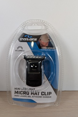 Cyclops Mini Led Light Micro Hat Clip. Green Led 25 Lumens CYC-MHC-G | eBay