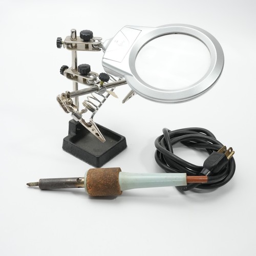 Weller Heavy Duty Soldering Iron With Magnifying Work Stand | eBay