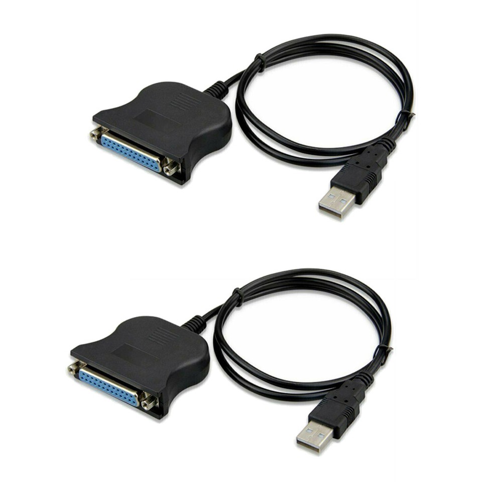 2/4PC USB 2.0 Male to 25 Pin DB25 Female Parallel Port Printer Adapter ...