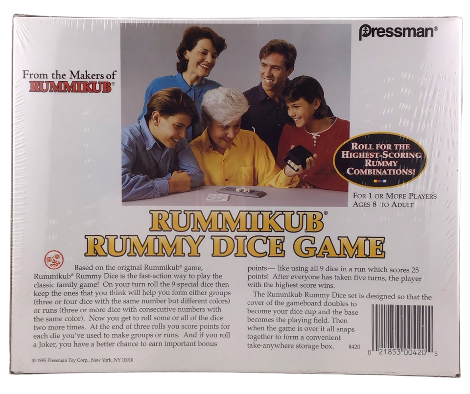 VINTAGE 1995 PRESSMAN RUMMIKUB RUMMY DICE GAME NEW SEALED FAST FREE ...