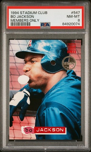 1994 Stadium Club Members Only #547 BO JACKSON California Angels PSA 8 ...