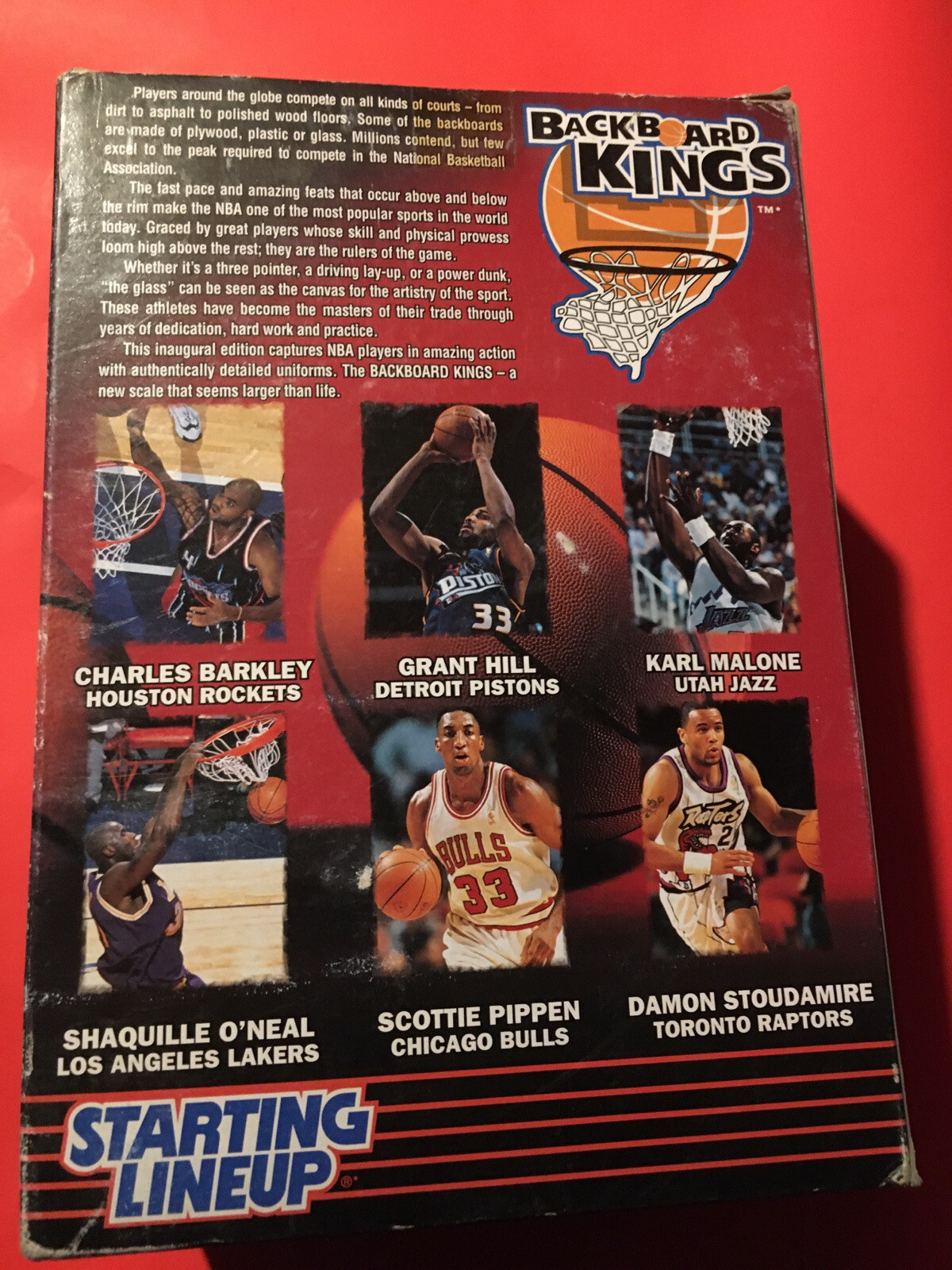 1997 Starting Lineup SLU NBA Backboard Kings Grant Hill Detroit Pistons ...