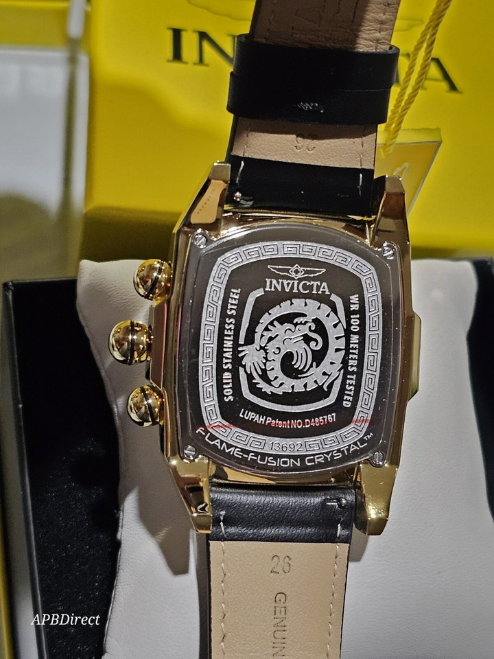 Invicta - Dragon LUPAH - Swiss 5040.D Chrono Butterfly Clasp Leather ...