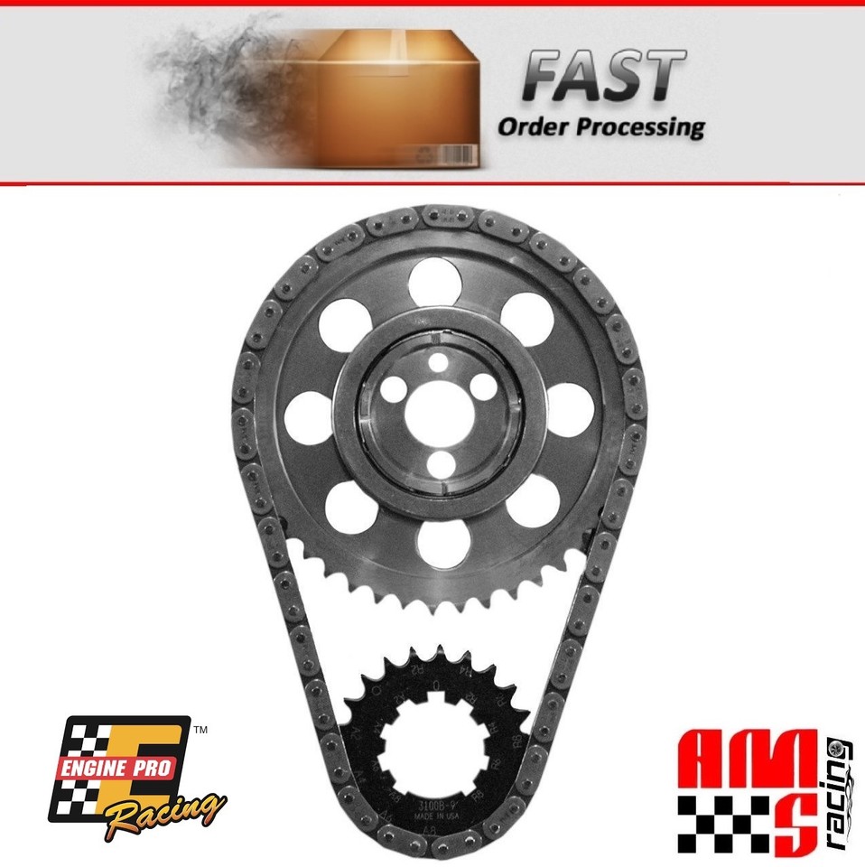Engine Pro Adjustable Billet Roller Timing Chain Set for Chevrolet SBC ...