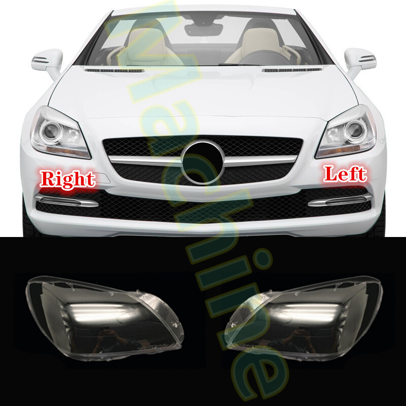 For Mercedes-Benz R172 SLK 2012-2016 LH&RH Headlight Lens Cover Lens ...