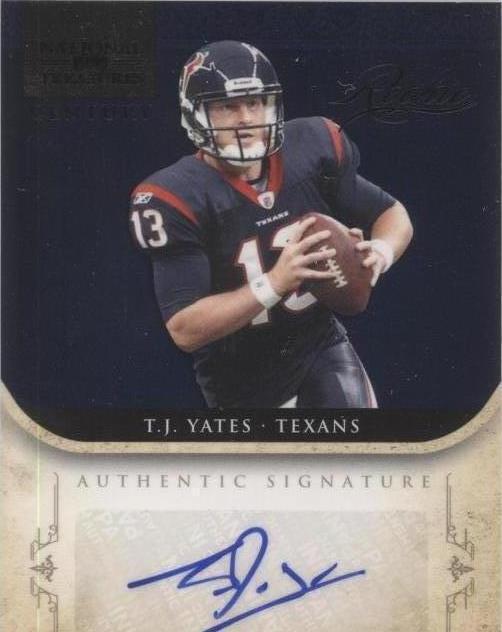 2011 Playoff National Treasures - Rookie T.J. Yates #288 Century Black ...