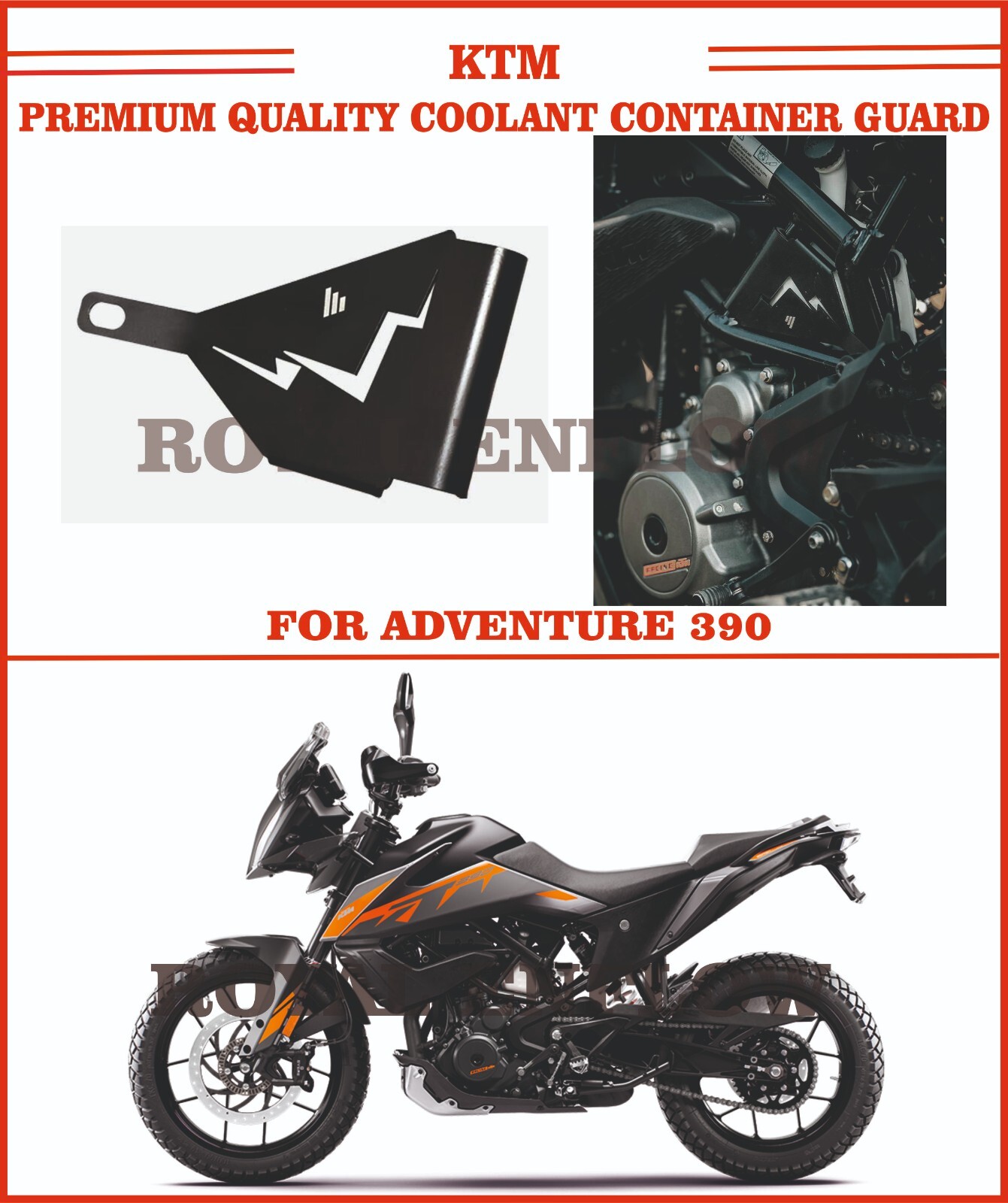 KTM Premium Quality Coolant Container Guard for ADVENTURE 390 | eBay ...