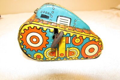 Vintage Marx Tin Wind Up Roll Over #5 Tank | eBay