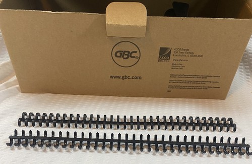 GBC ProClick Easy Edit Spines 5/16" 70pk Black 45 Sheet Capacity Open ...