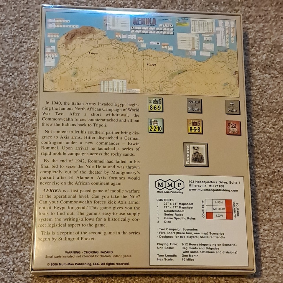 Multi-Man Publishing SCS Afrika Standard Combat Series 2nd Edition | eBay
