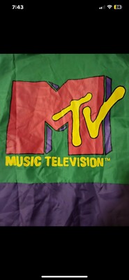 Retro MTV Music Television 2020 Windbreaker Jacket Hooded Colorblock ...