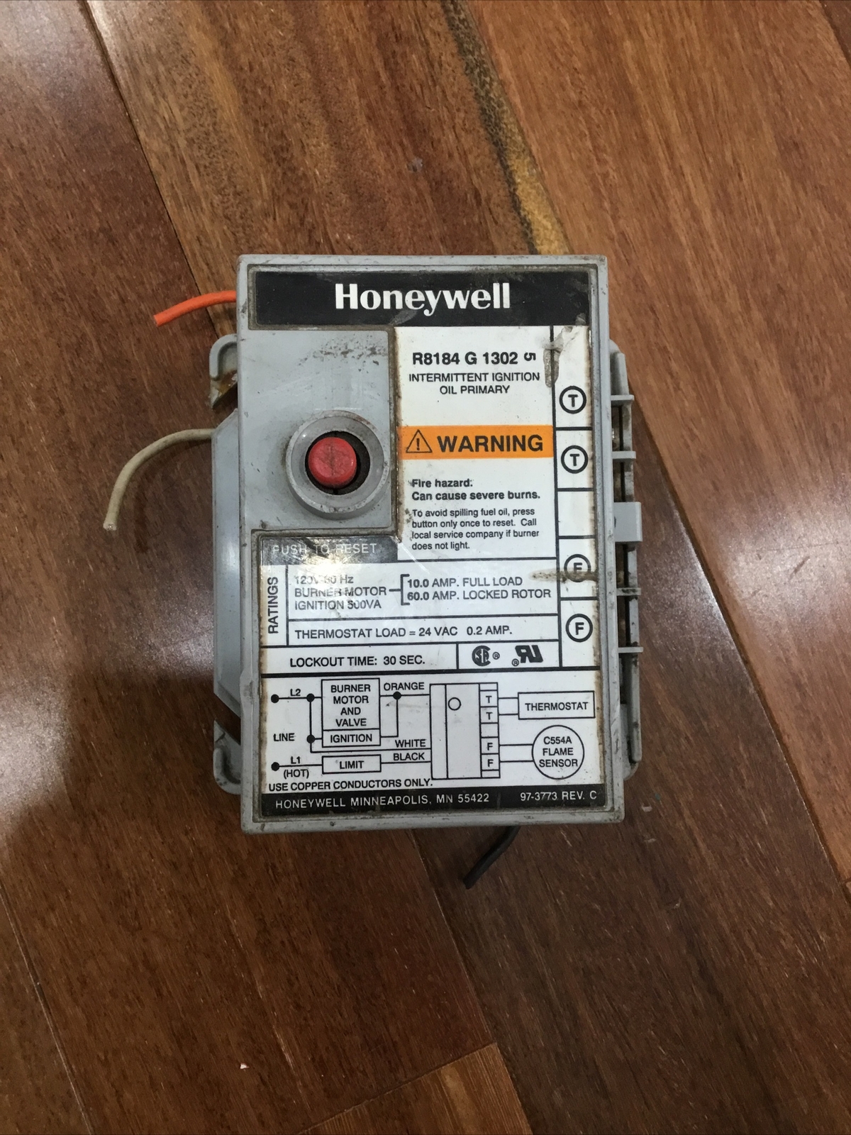 Honeywell R8184g 1302 Intermittent Ignition Oil Burner Primary Control ...