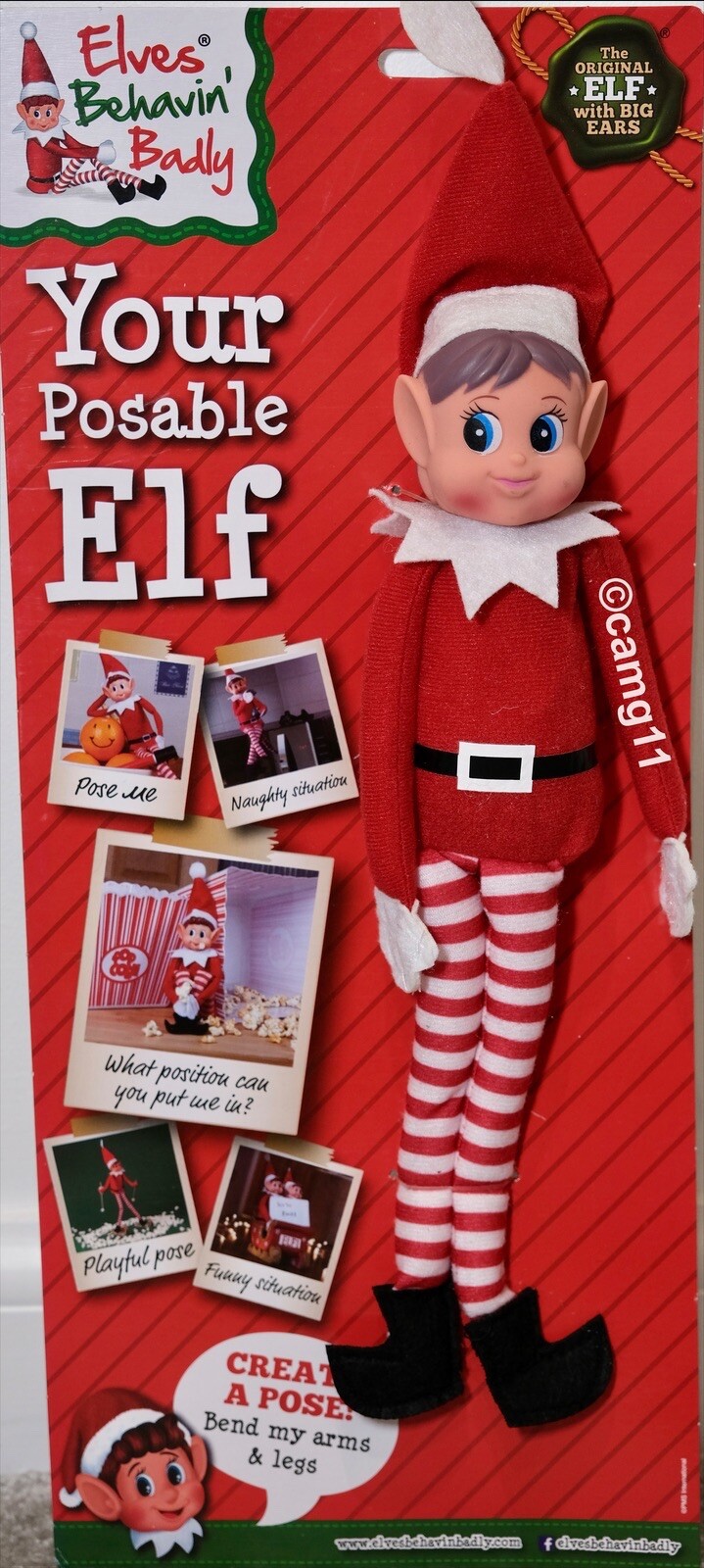 Elves Behavin Badly 12" Flexible Bendable Elf with Vinyl Head - Red for ...