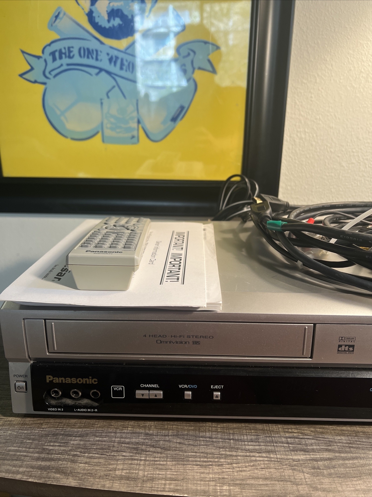 Panasonic PV-D4744S-A VCR VHS DVD Combo Player W/remote Manual AV Extra ...