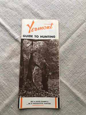 Vintage Vermont Guide To Hunting with Map of Vermont | eBay
