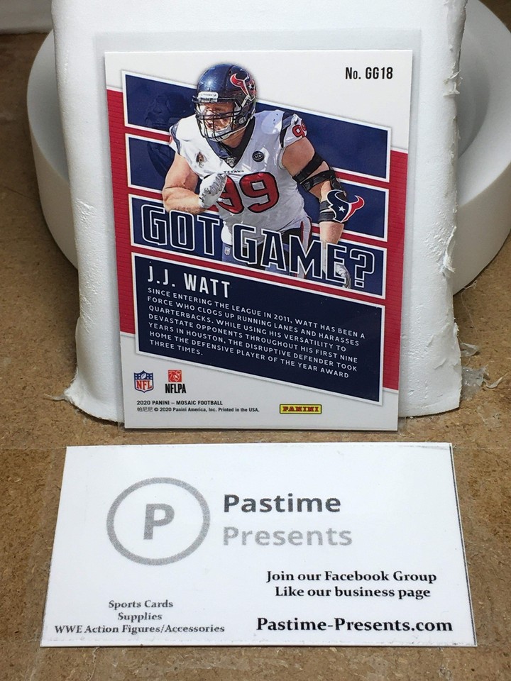 2020 Mosaic #GG18 J.J. Watt Got Game? Houston Texans (A) | eBay