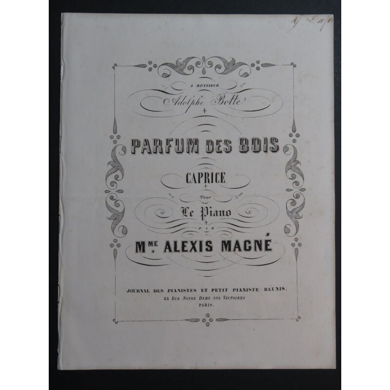 MAGNÉ Mme Alexis Perfume Des Bois Caprice Piano 19th Century | eBay