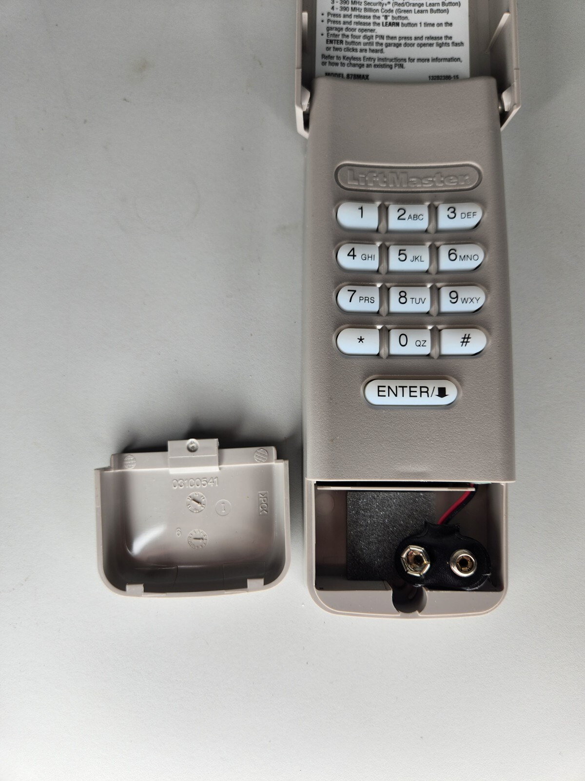 Liftmaster 877MAX 139.53684 Keypad 377LM 977LM Sears Comp. 315mh 390mhz ...