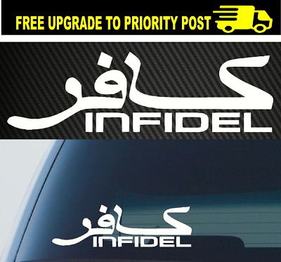 Infidel Car sticker car 4X4 Sticker Aussie decal 200mm | eBay Australia