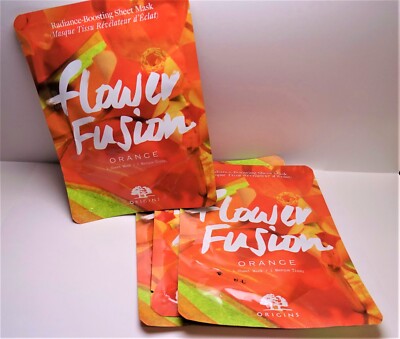 X4 Origins Radiance-Boosting Sheet Mask Flower Fusion ORANGE 1 Sheet ...