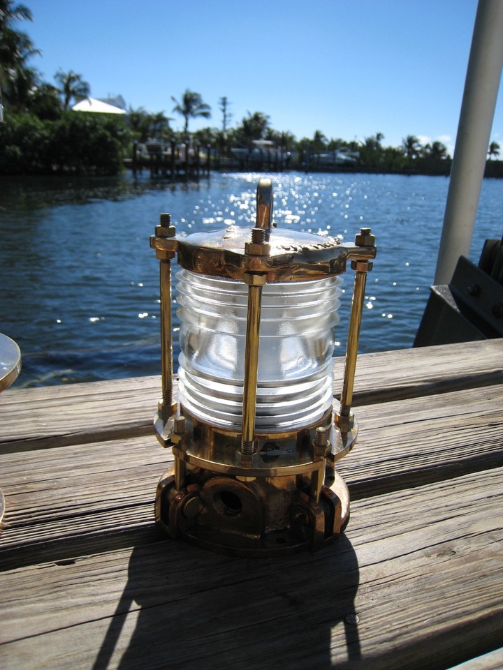 Nautical Bronze Piling post Nautical Dock Light - marine ship dock ...