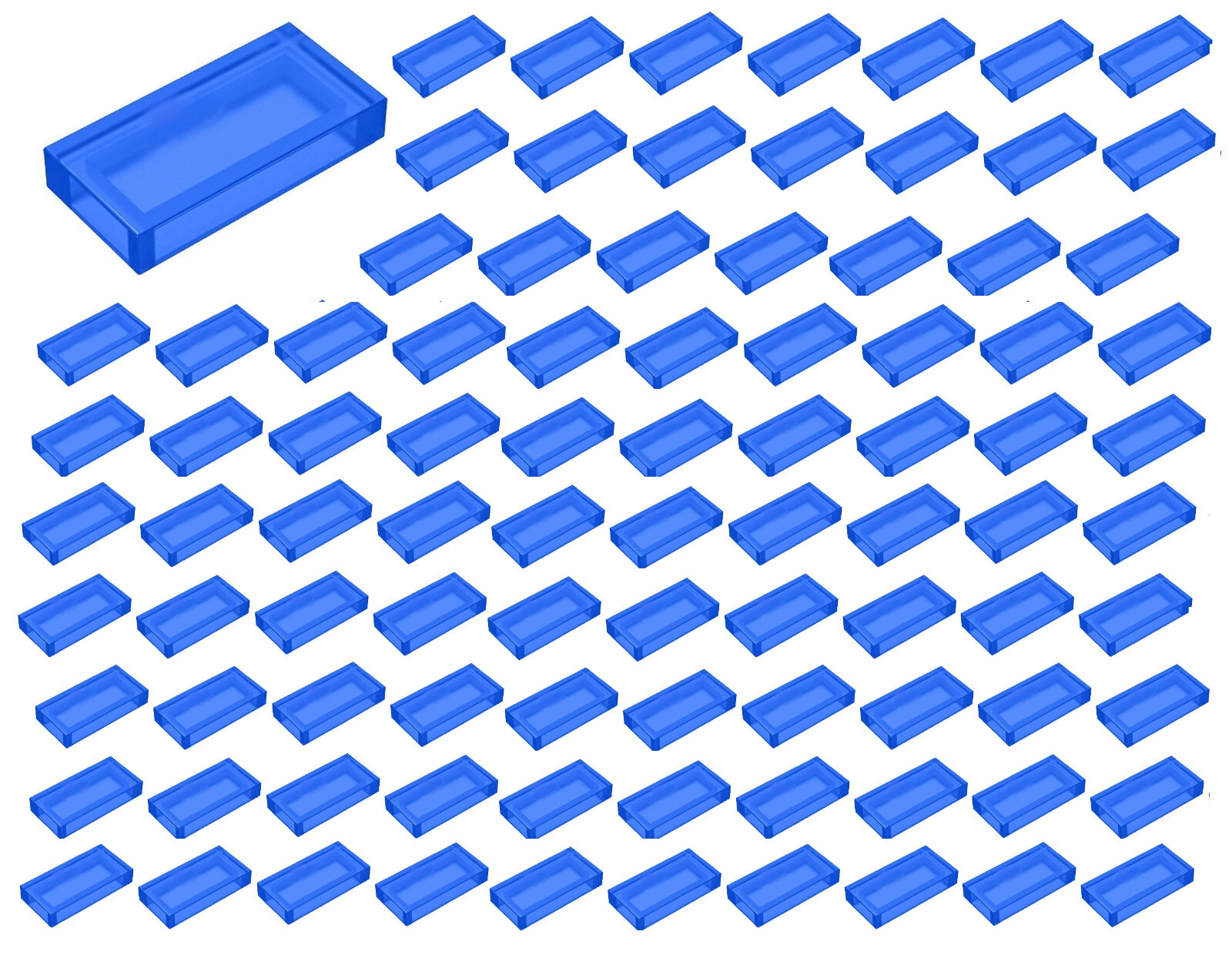 ☀️Lego 1x2 Trans-Dark Blue Tiles x100 Building Ice Piece Bulk Lot Legos ...