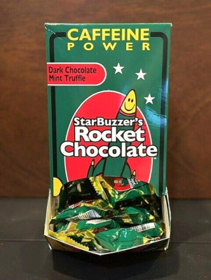 ROCKET CHOCOLATE CAFFEINE ENERGY 100 CT.FREE SHIP/DARK MINT + A ...