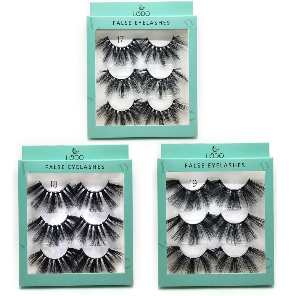 Wispy Cross 3D Soft Mink Hair False Eyelashes 25mm Lashes Eyelashes ...